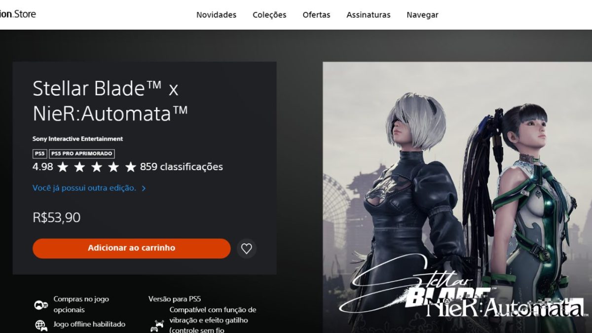 Crossover entre Stellar Blade e NieR: Automata já está disponível