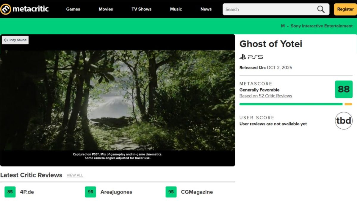 Veja as notas que Ghost of Yotei está recebendo no Metacritic