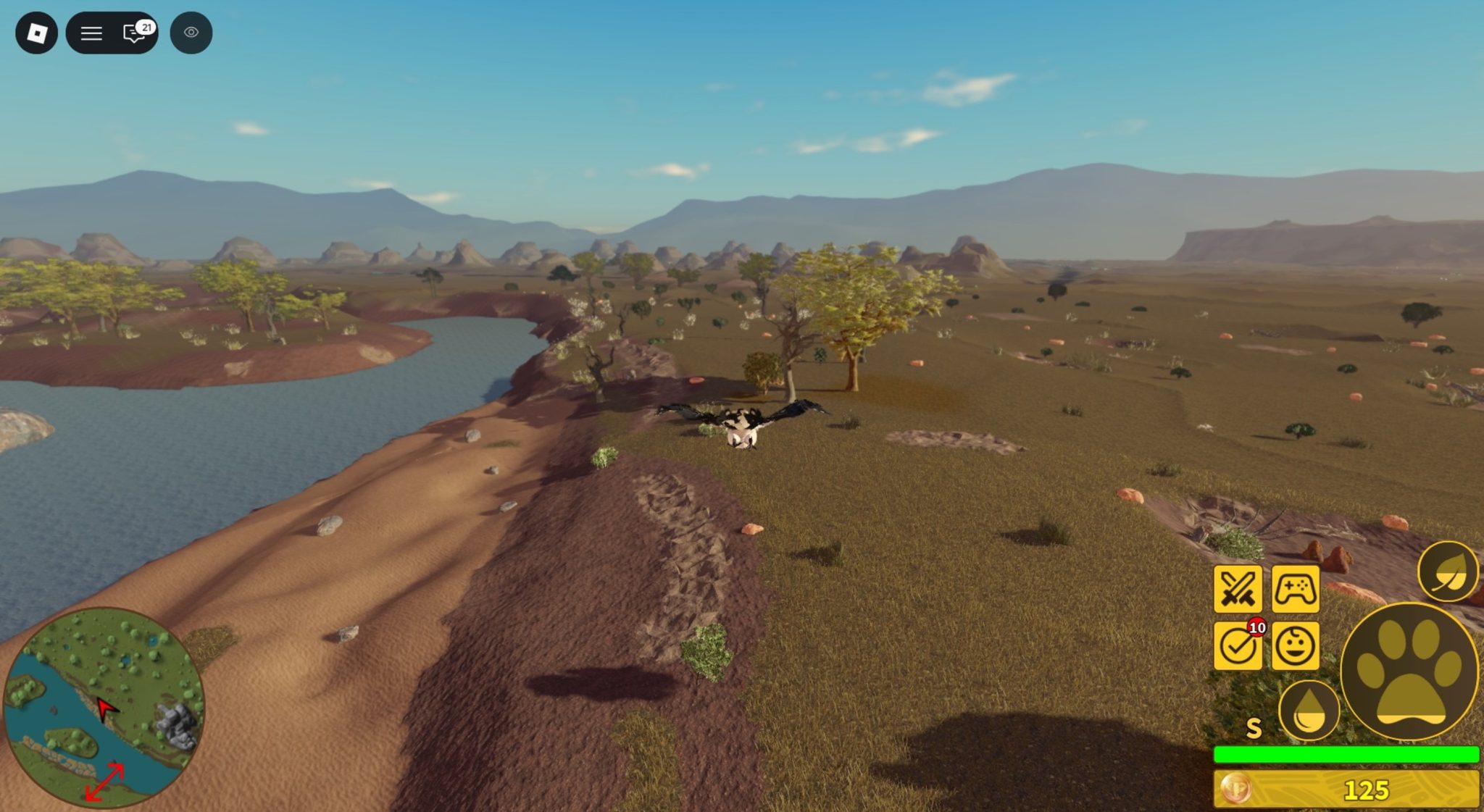 Roblox - Guia de controles do Savannah Life